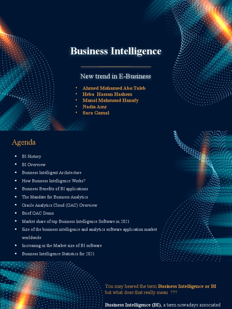 Business Intelligence Presentation | PDF | Business Intelligence | Analytics