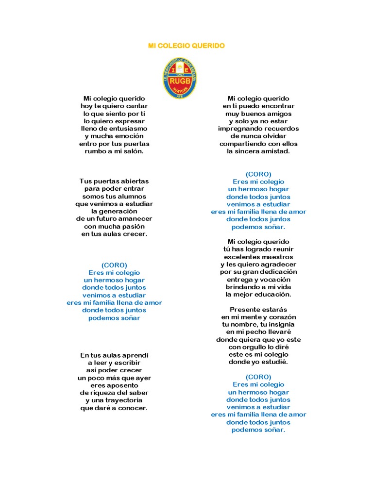 Mi Colegio Querido Pdf