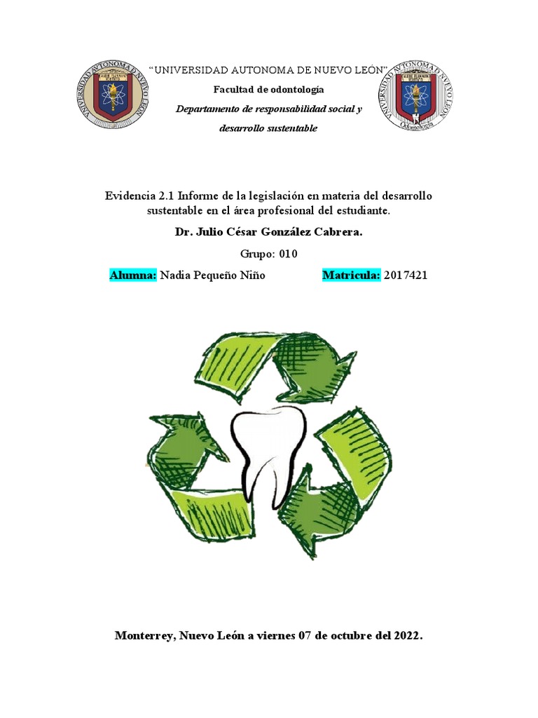 Evidencia 2 | PDF | Residuos | Odontología