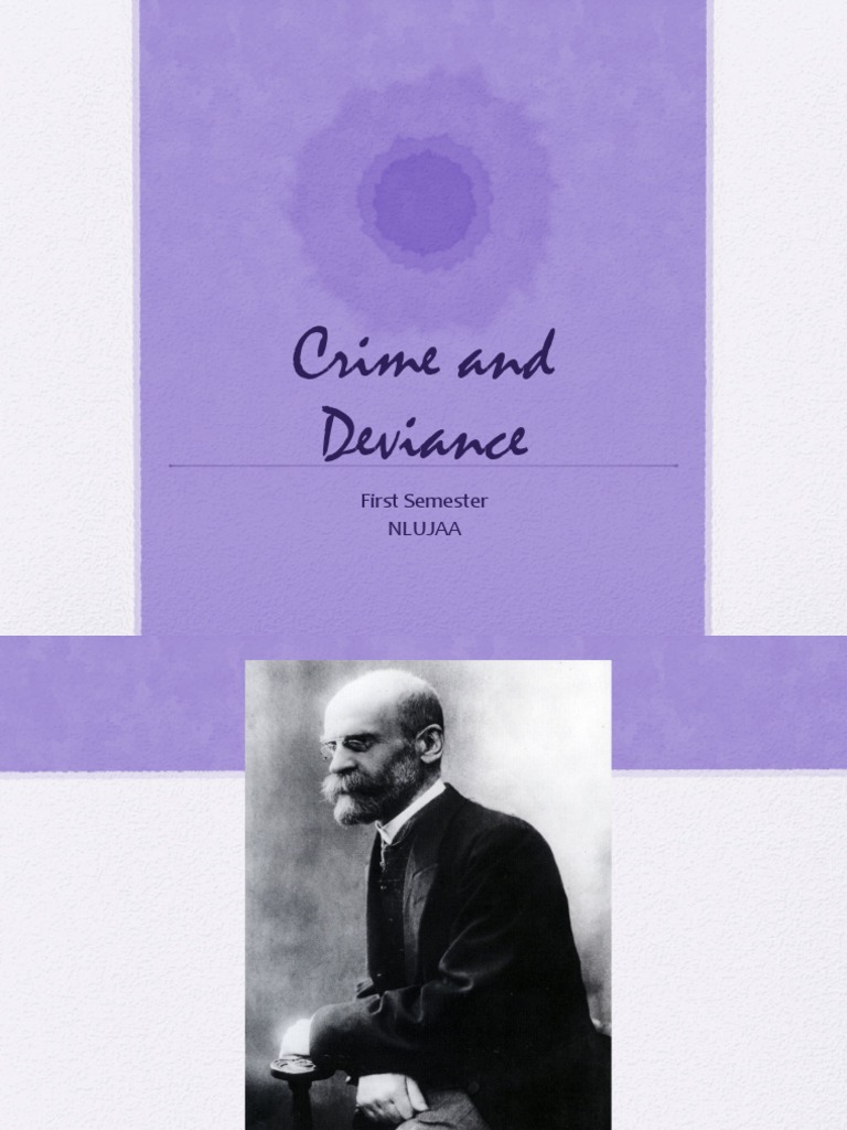 Crime and Deviance | PDF | Émile Durkheim | Solidarity
