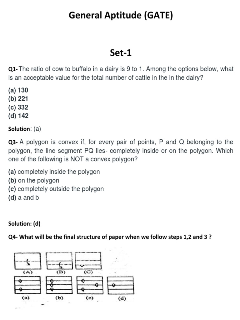 Question Set-1 To Set-8 | PDF | Elementary Mathematics | Mathematics