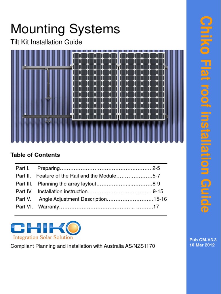 CHIKO Installation Guide Flat Roof | PDF | Solar Panel | Screw