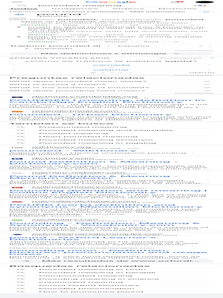 Pounded Meaning - Buscar Con Google | PDF | Verb | Linguistics