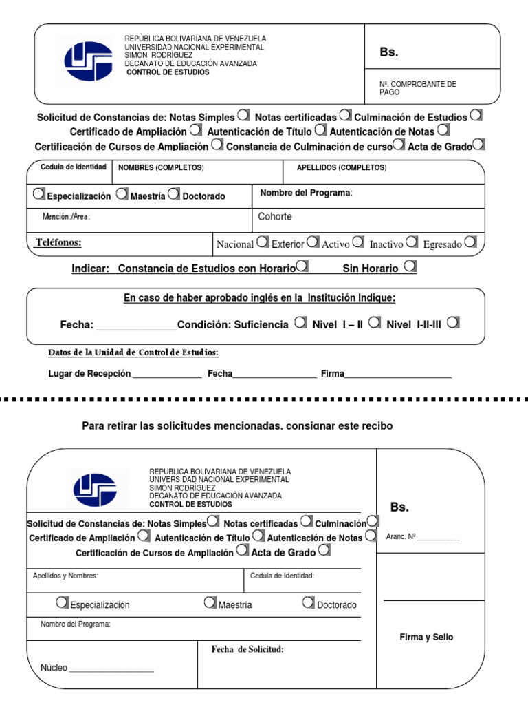 Formato de Solicitud de Constancias | PDF