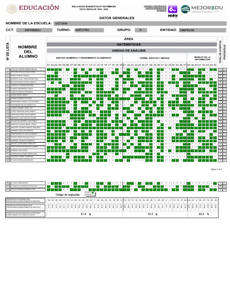 Evaluación Diagnóstica 6° Primaria 2022 | PDF