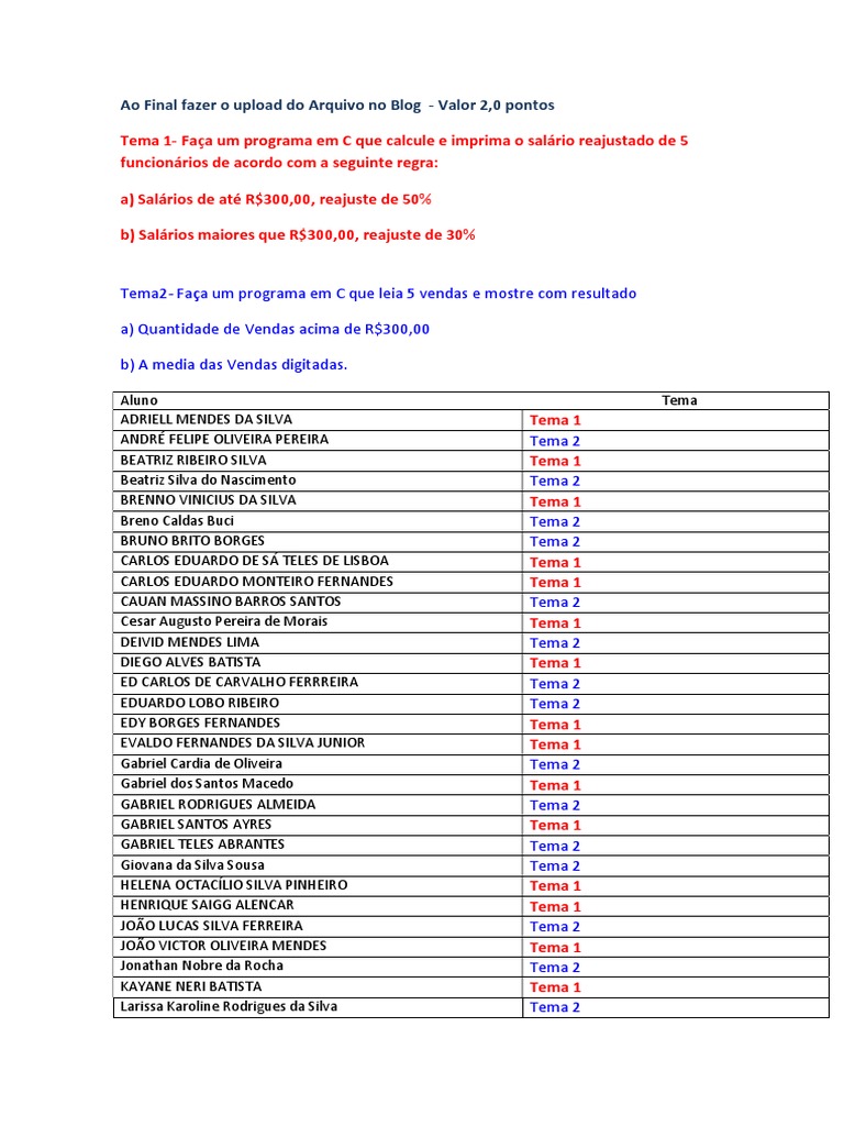 Atividade Avaliativa Composição Da Nota A1 | PDF