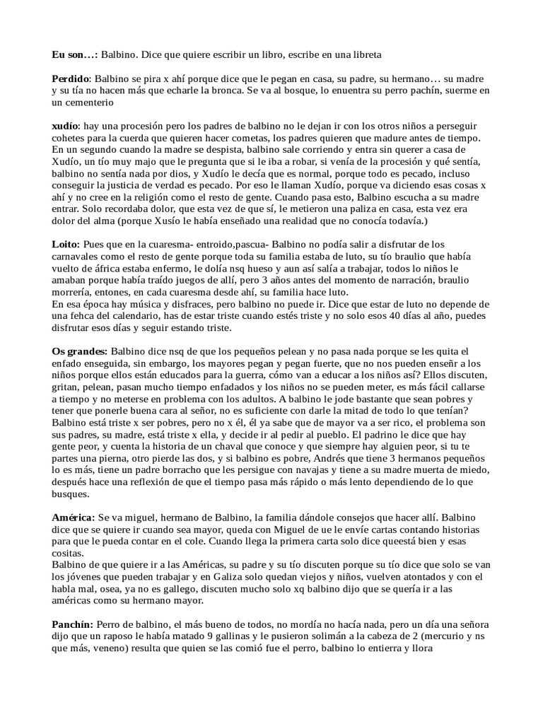 Memorias de Balbino: Un Neno Labrego | PDF | Novela negra, policíaca y ...