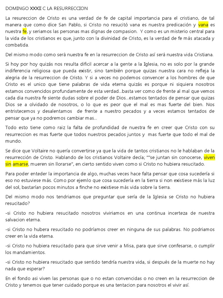 La Resureccion de Cristo Es Una Verdad de Fe de Capital Importancia para El Cristiano | PDF | La ...