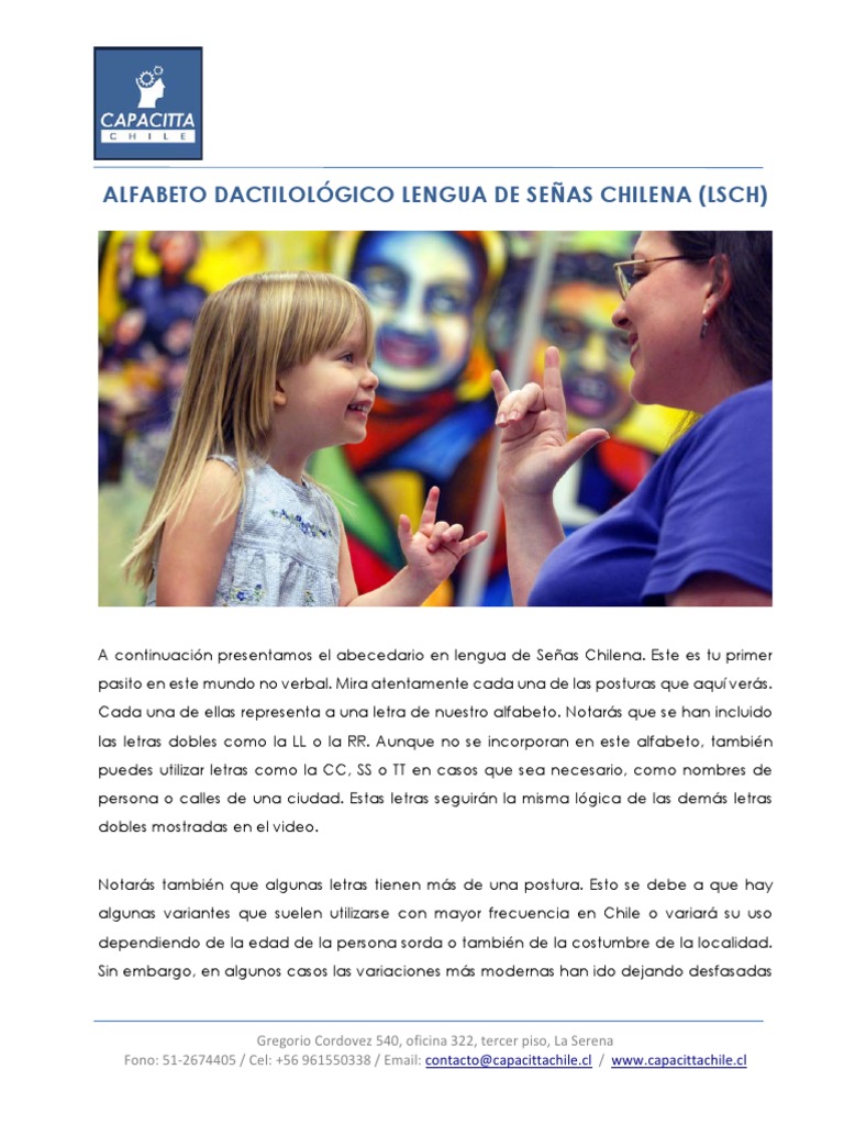 Alfabeto Dactilológico LSCH | PDF | Lingüística | Comunicación humana