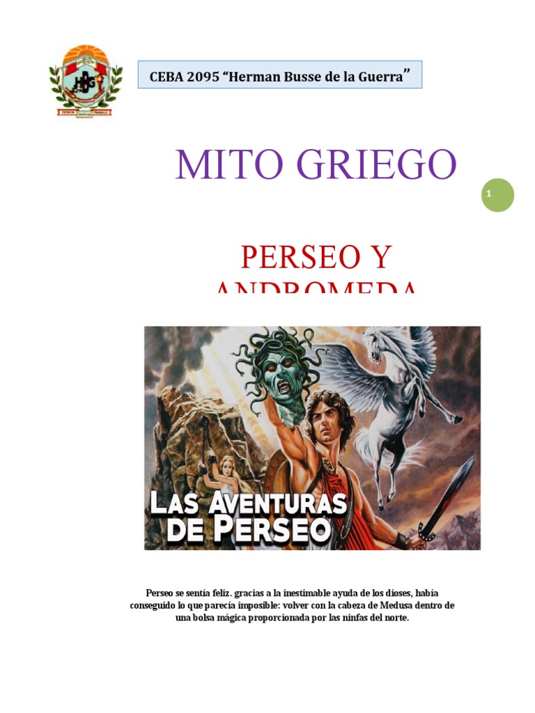 Mito de Perseo y Andromeda | PDF | Medusa | Mitología