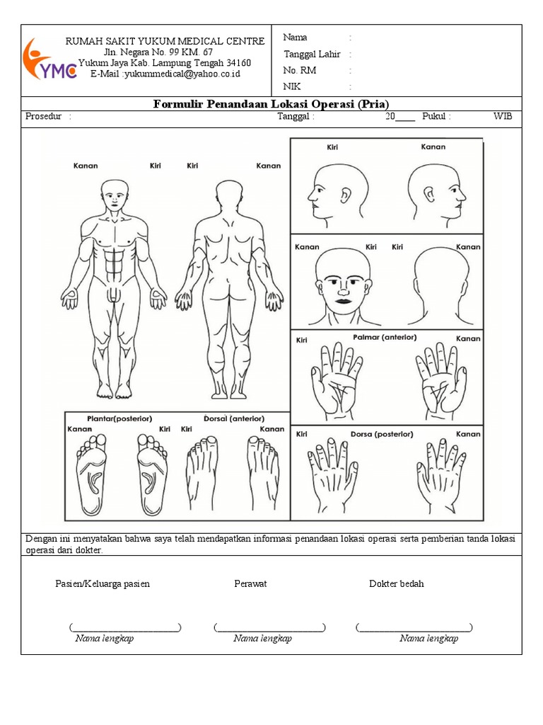 Form Penandaan Luka Operasi | PDF