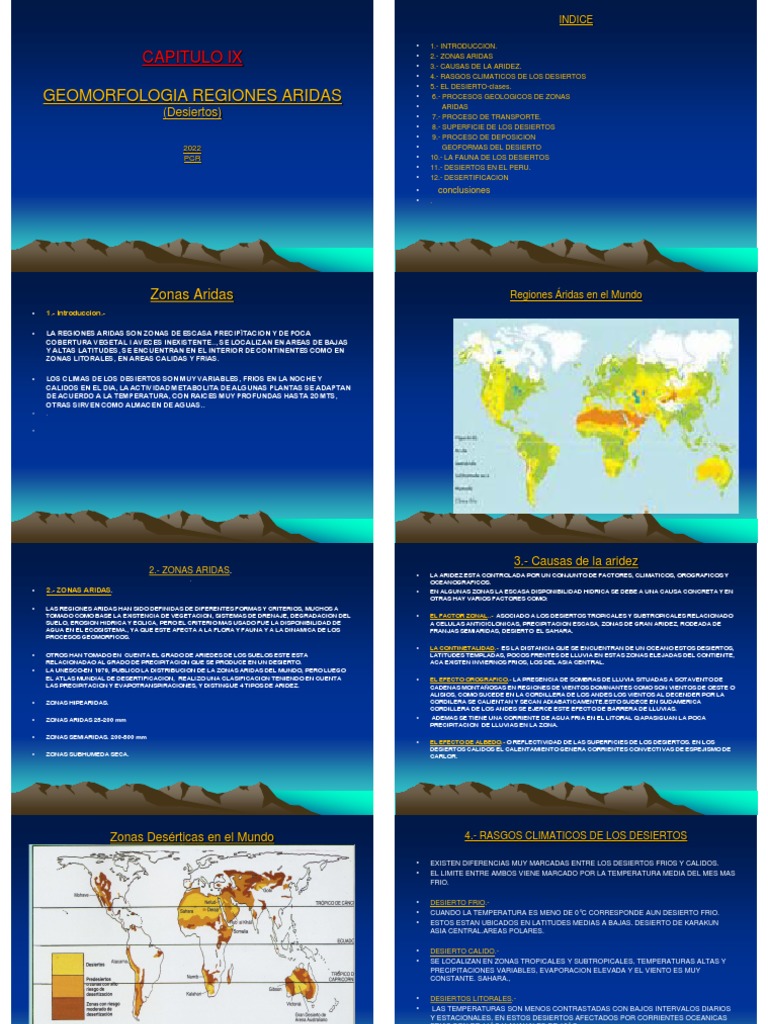 Cap. 09 - Geomorfologia de Zonas Aridas | PDF | Desierto | Clima