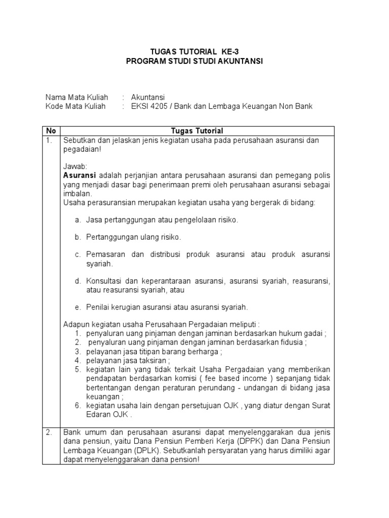 Tugas Tutorial Ke 3. | PDF