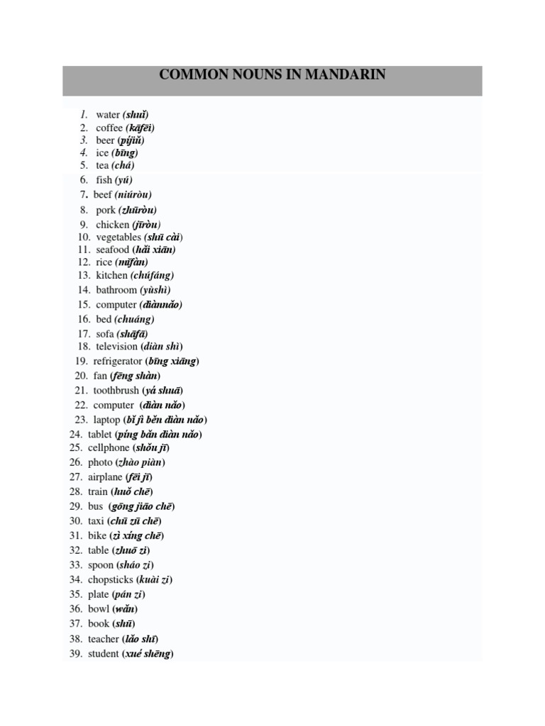 Mandarin | PDF | Linguistic Morphology | Languages
