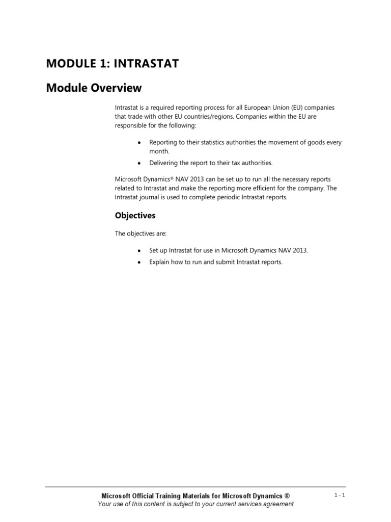 Nav2013 Enus Finadv 01 | PDF | Specification (Technical Standard) | Customs