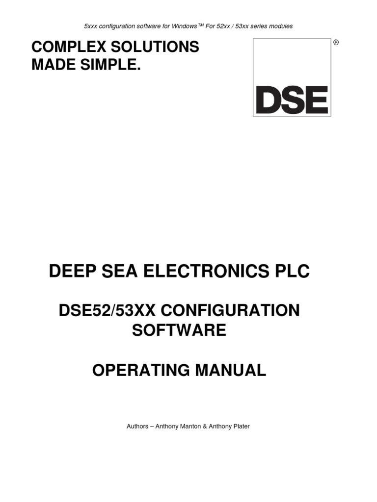 Deep Sea Electronics PLC: Complex Solutions Made Simple | PDF | Device ...
