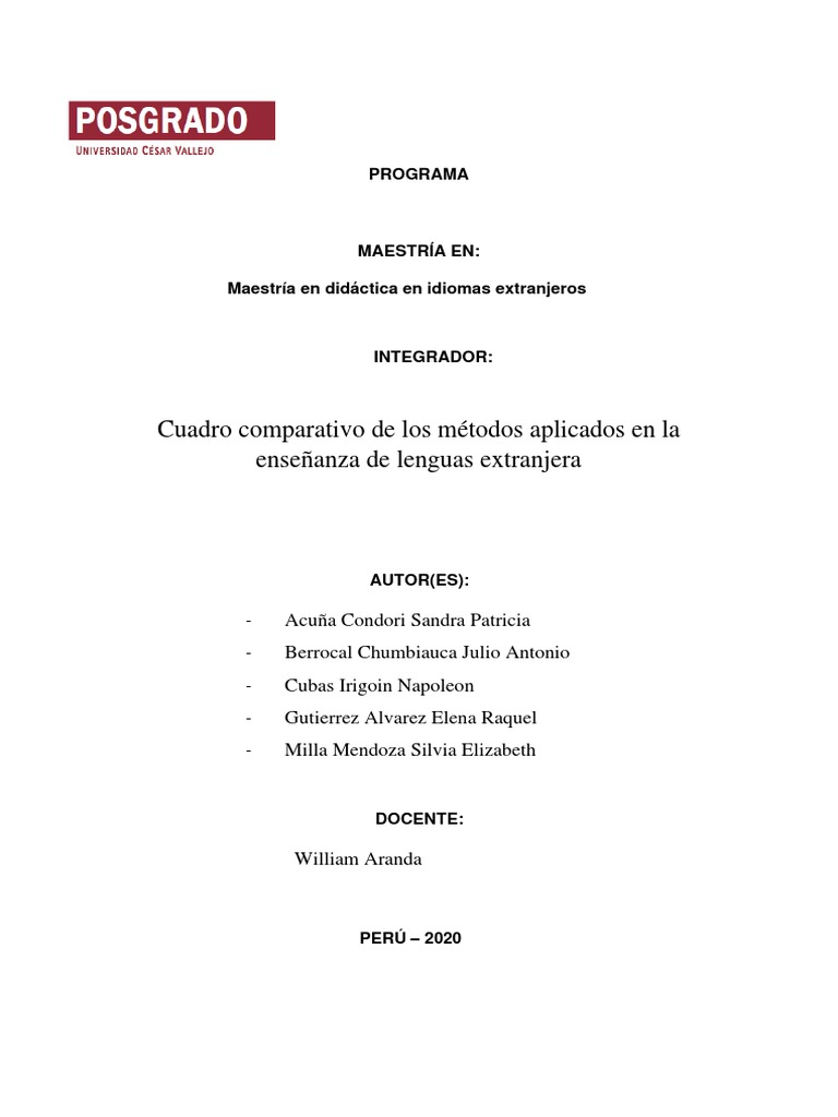 PRODUCTO 2 Grupal CUADRO COMPARATIVO | PDF PRODUCTO 2 Grupal CUADRO COMPARATIVO | PDF
