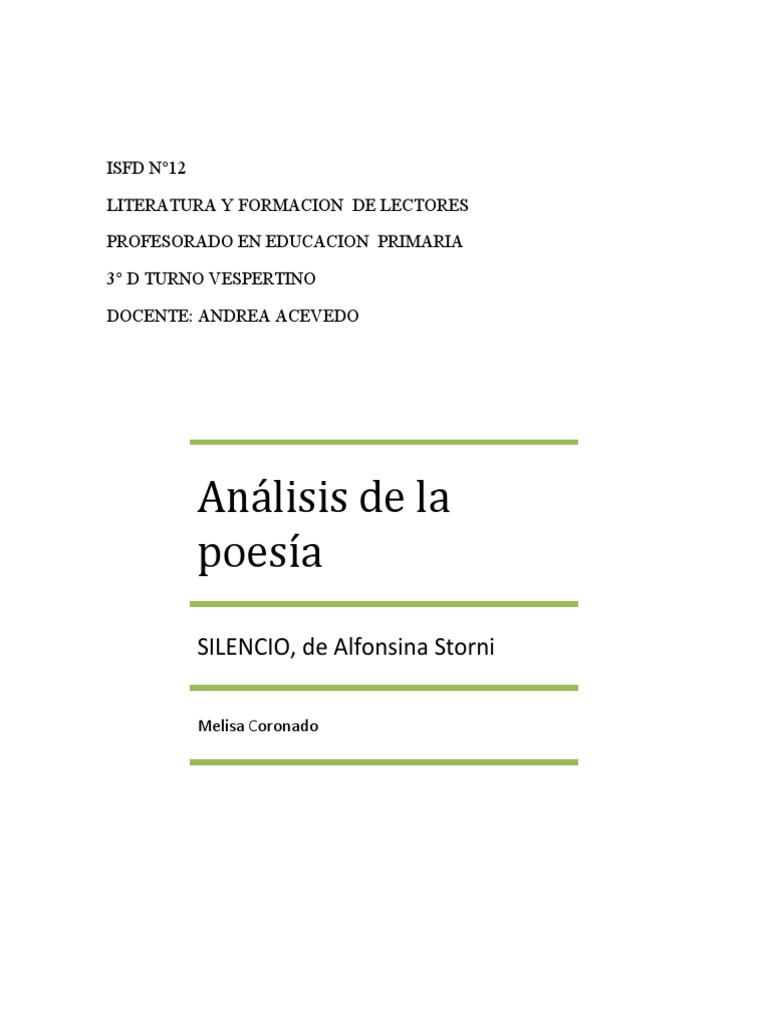 Analisis 2 Poesia | PDF | Poesía