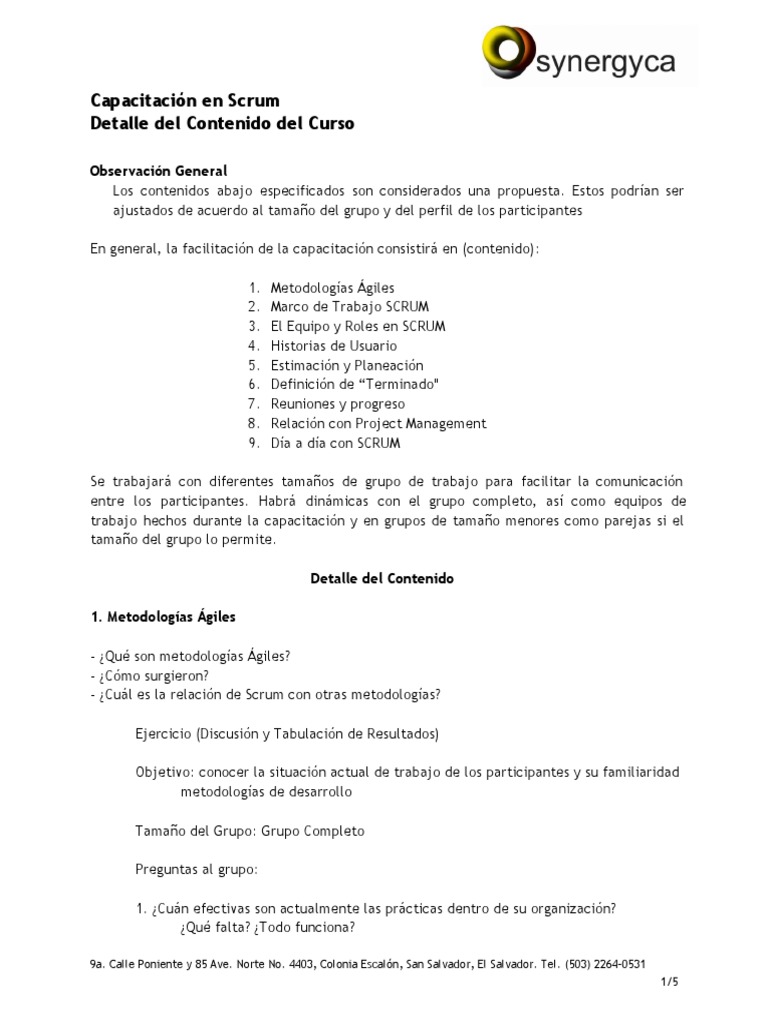 Detalle Scrum | PDF | Scrum (desarrollo de software) | Informática