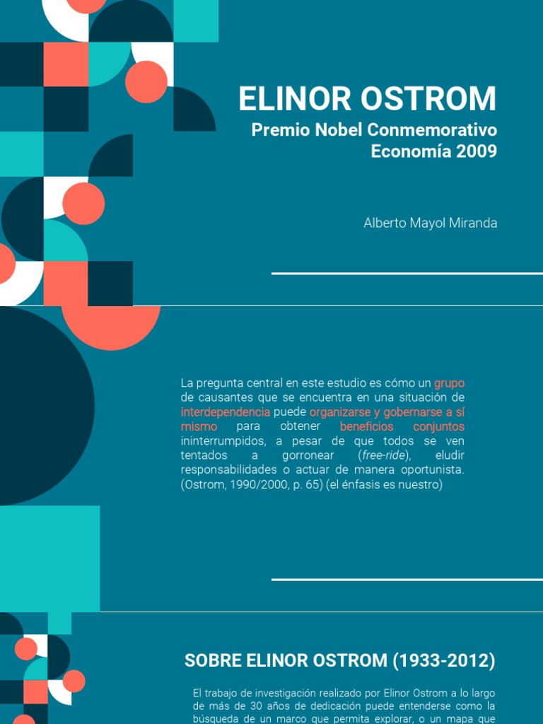 Elinor Ostrom | PDF | Acción colectiva | Science