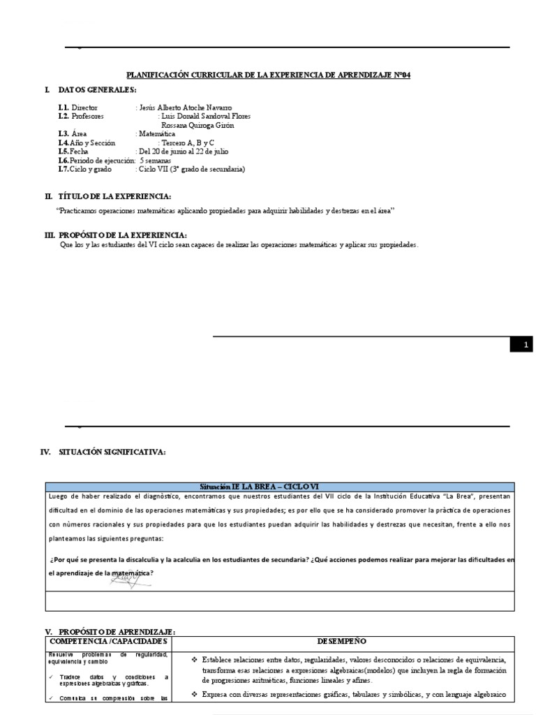 Experiencia De Aprendizaje 4 Tercero Grado Pdf Geometría