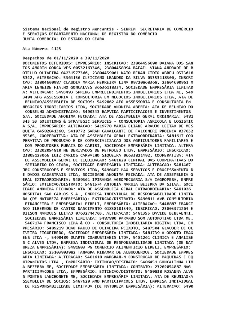 ATA 2.Txt Bloco de Notas | PDF | Companhia limitada | Conceitos jurídicos