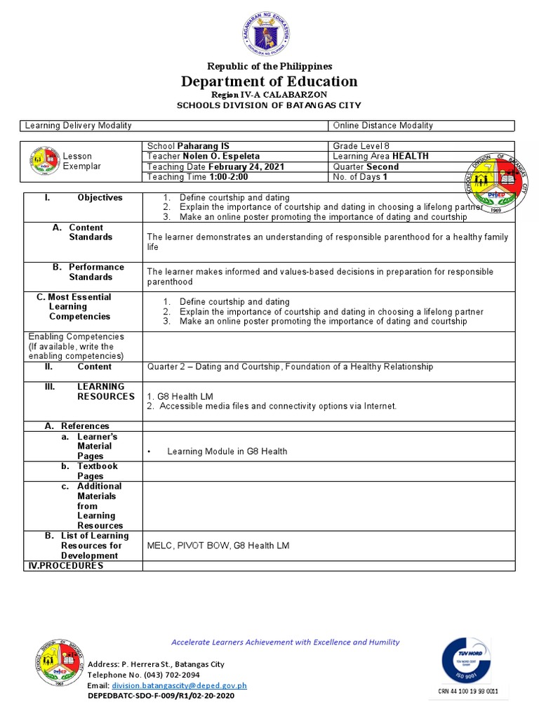 Promoting Healthy Relationships: An Online Lesson on the Importance of ...