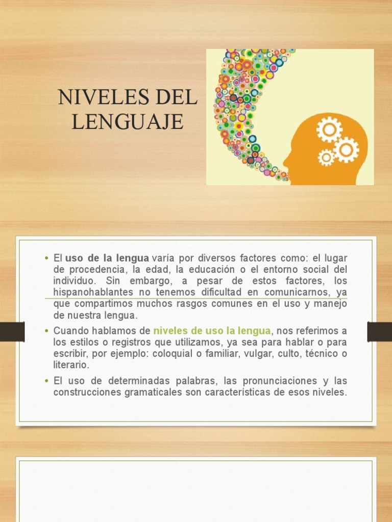 Niveles Del Lenguaje | PDF | Fonema | Gramática