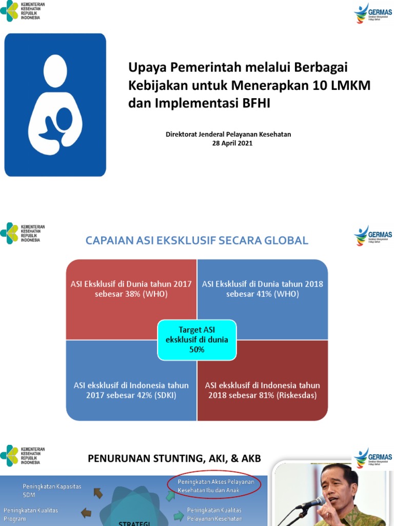 Upaya Pemerintah Melalui Berbagai Kebijakan Untuk Menerapkan 10 LMKM Dan Implementasi BFHI | PDF