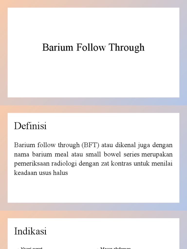 Barium Follow Through | PDF
