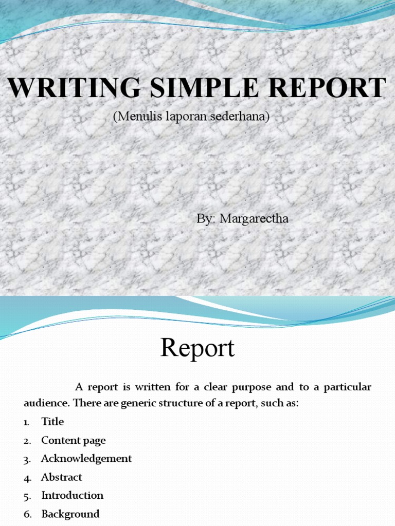 Big Kelas Xii Writing Simple Report | PDF