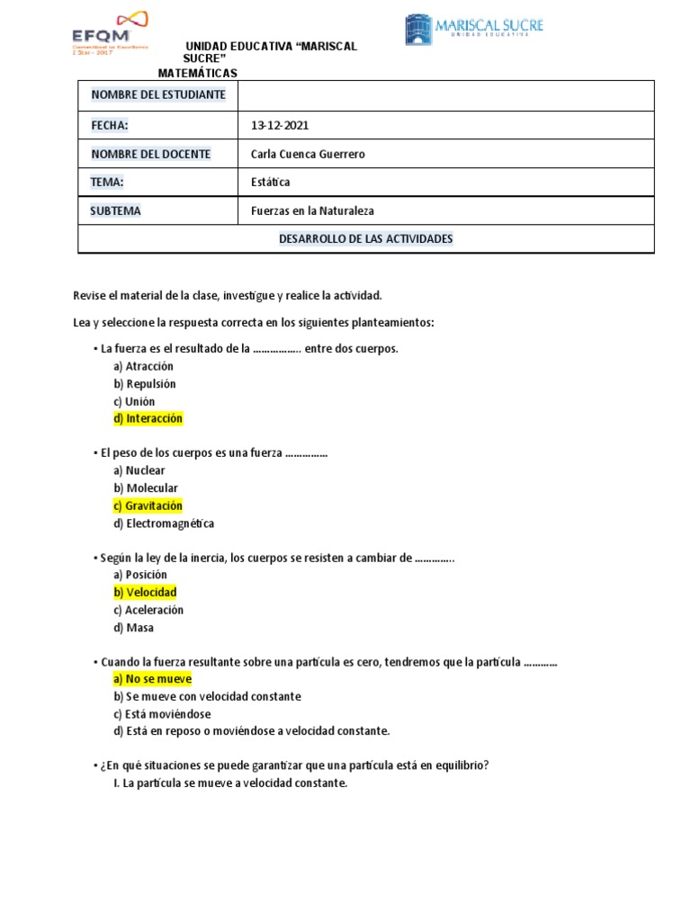 Act. 1-2Q-2P-Fuerzas en La Naturaleza-I | PDF