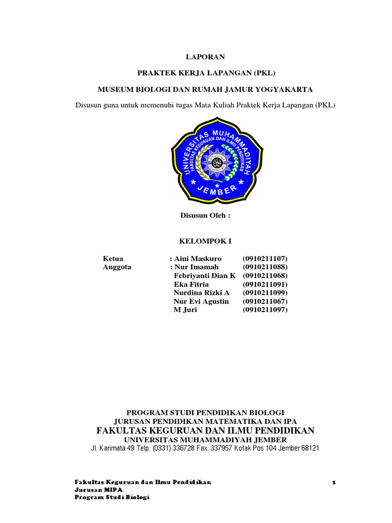 Adoc - Pub - Laporan Praktek Kerja Lapangan PKL Museum Biologi | PDF Adoc - Pub - Laporan Praktek Kerja Lapangan PKL Museum Biologi | PDF