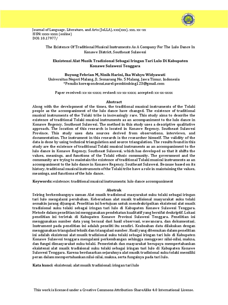 Traditional Music in Lulo Dance | PDF | Indonesia