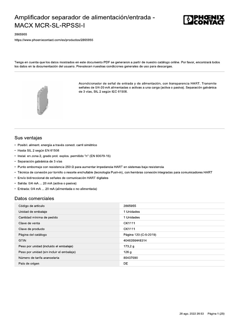 Macx Mcr-Sl-Rpssi-I | PDF