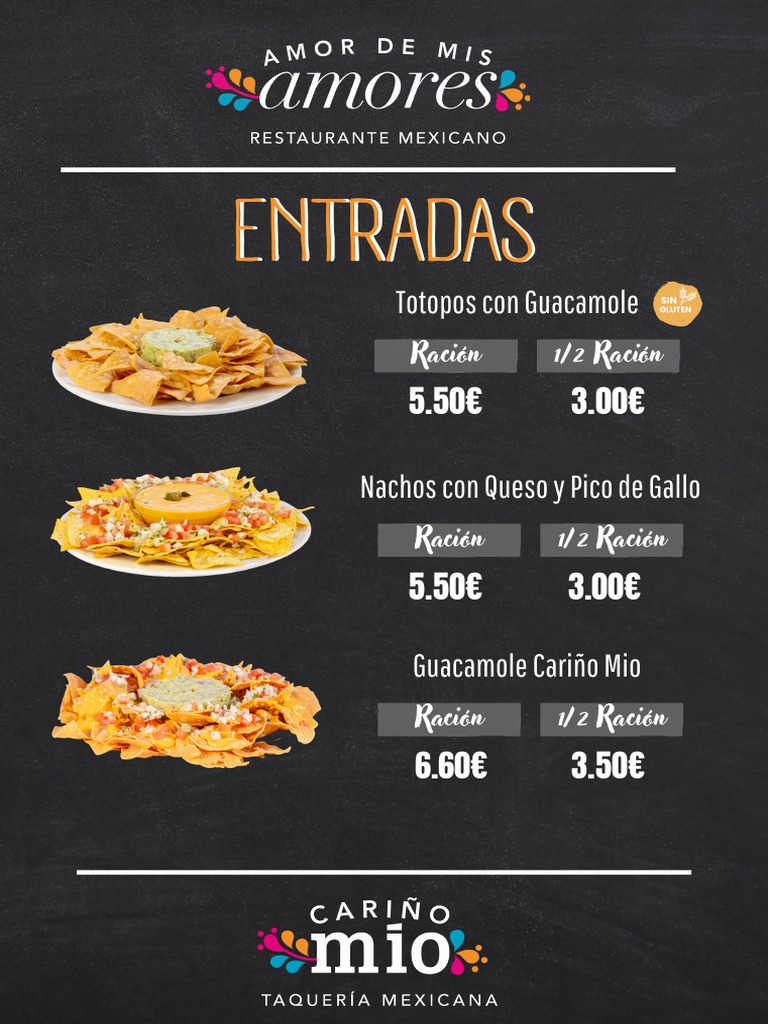 Entradas de Comida Mexicana | PDF | Ingredientes de comida | Alimentos