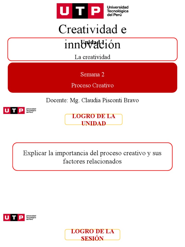 S02.s1.Creatividad e Innovación - Proceso Creativo | PDF | Creatividad | Pensamiento
