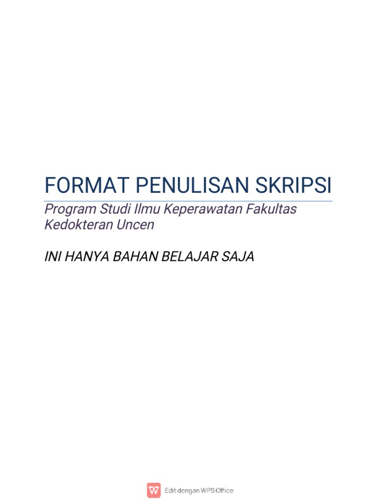 Format Penulisan Skripsi | PDF