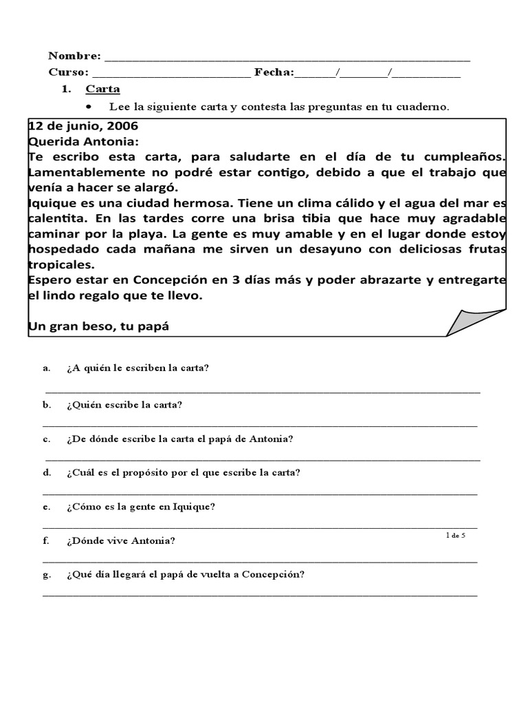 Actividades de Comprensión Lectora para Niños | PDF | Calendario | Sopa