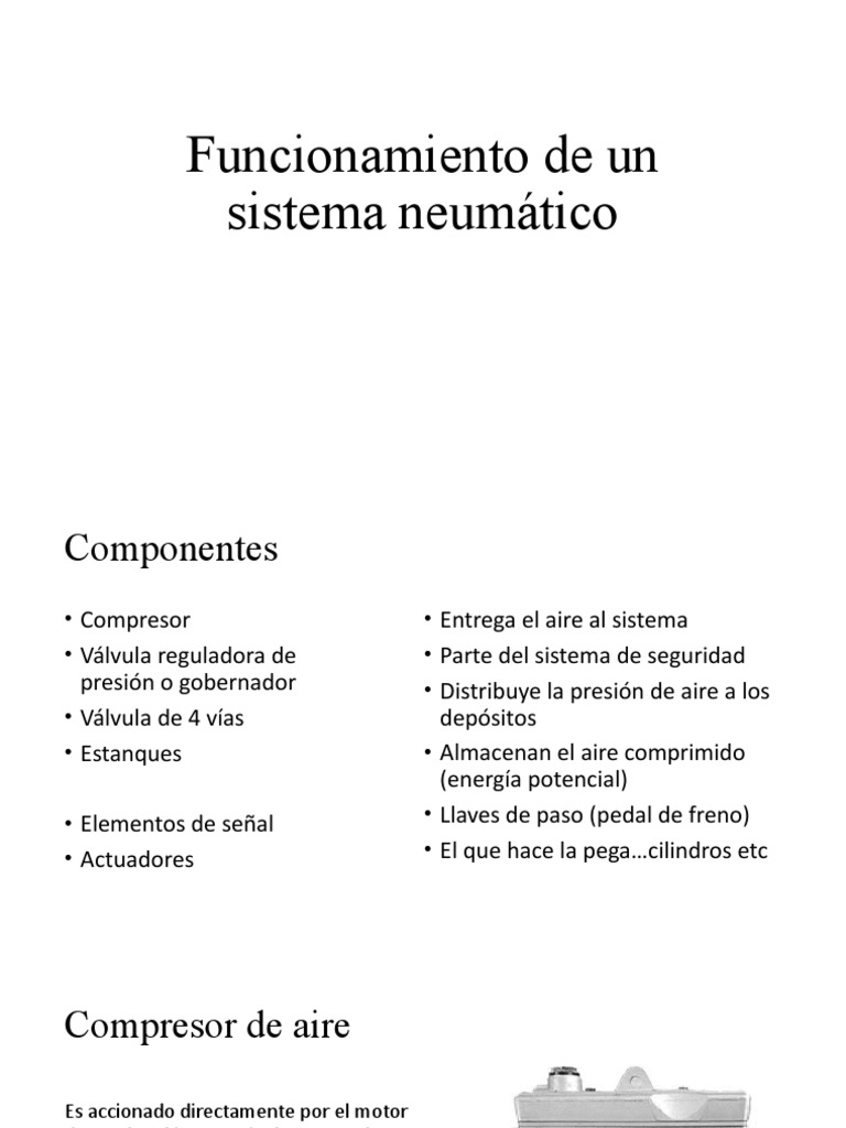 Funcionamiento de Un Sistema Neumático | PDF | Solenoide | Neumática