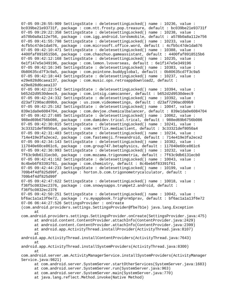 Settings Provider Pdf Java Programming Language Digital Technology