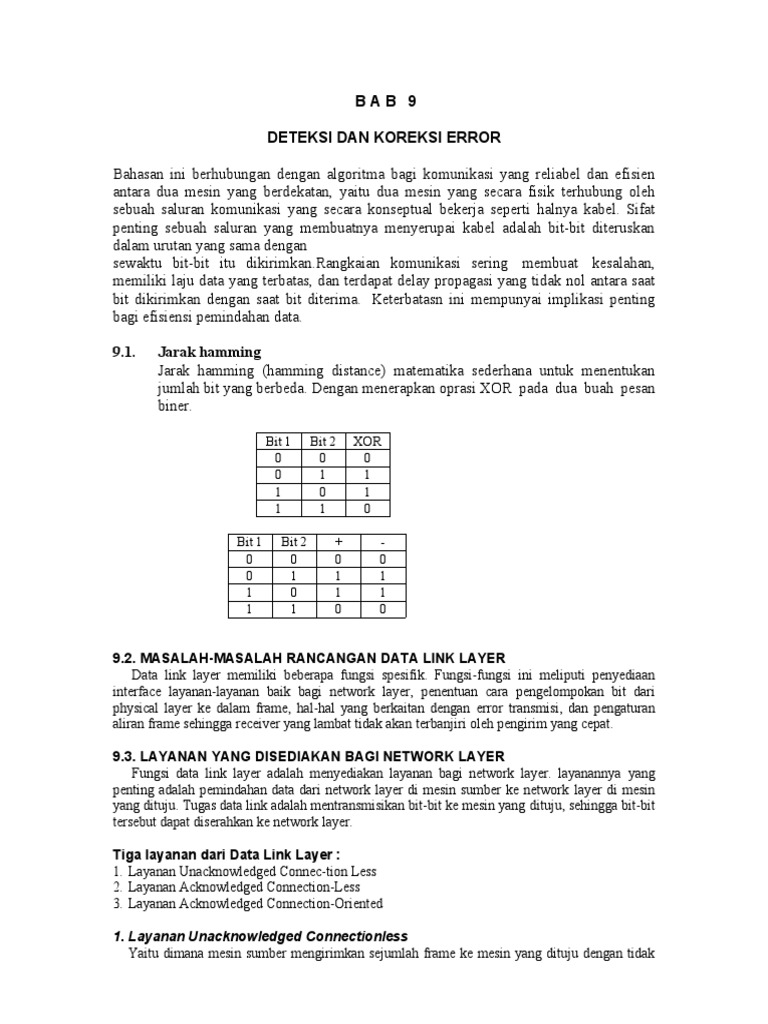 BAB6 Deteksi Dan Koreksi Kesalahan | PDF | Teknologi & Rekayasa