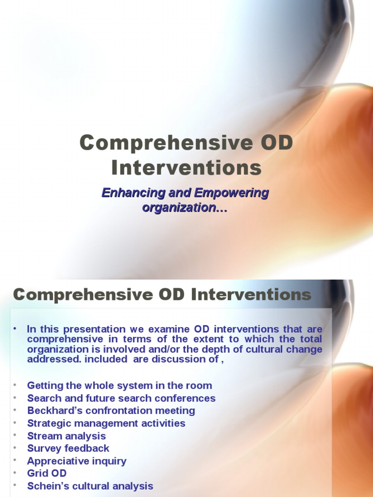 Comprehensive OD Strategies | PDF | Organization Development ...