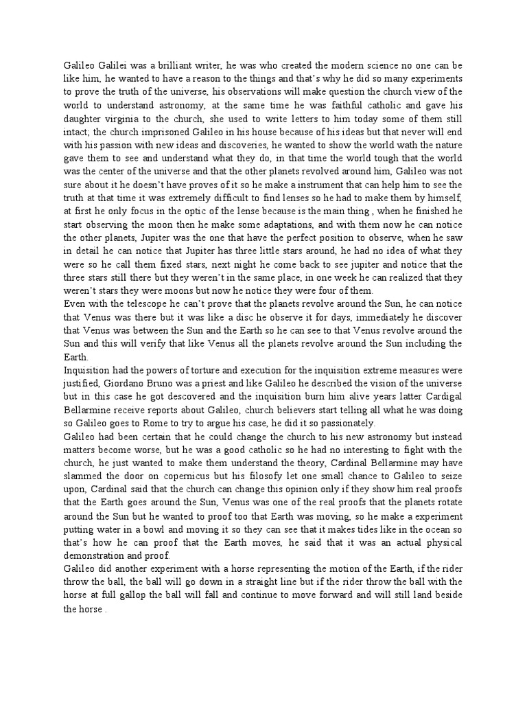 Ashley Valentina Galvan Huerta - Galileo Essay (Due Date December 14th ... Ashley Valentina Galvan Huerta - Galileo Essay (Due Date December 14th ...