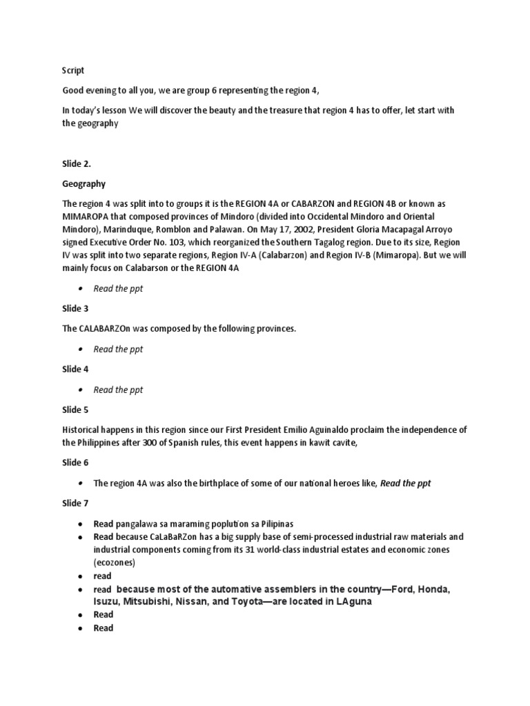 Script | PDF | Philippines