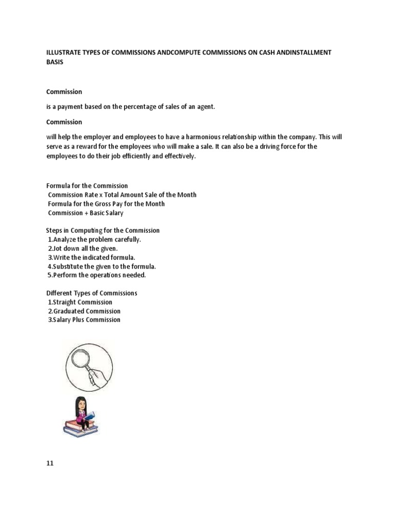 Types of Commission | PDF | Salary | Employment