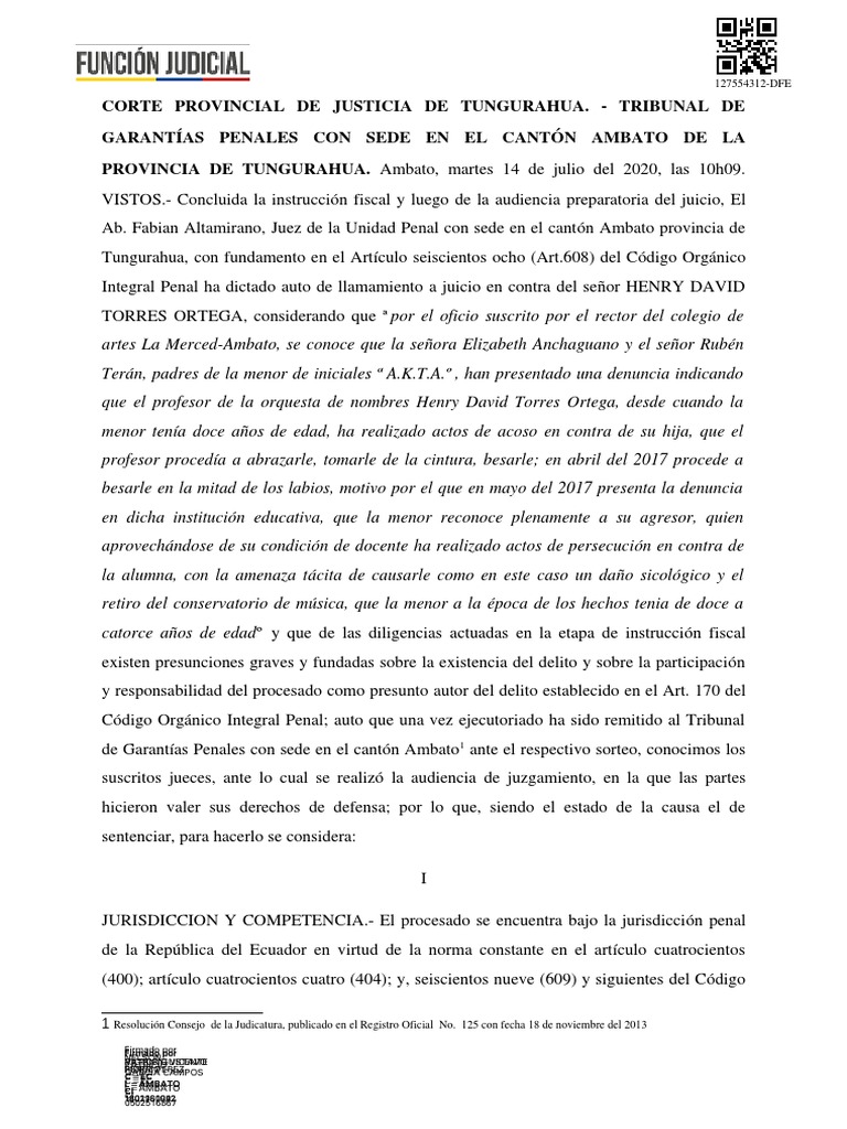 Sentencia Absolutoria Con Voto Salvado-2-1 | PDF | Evidencia (ley ...