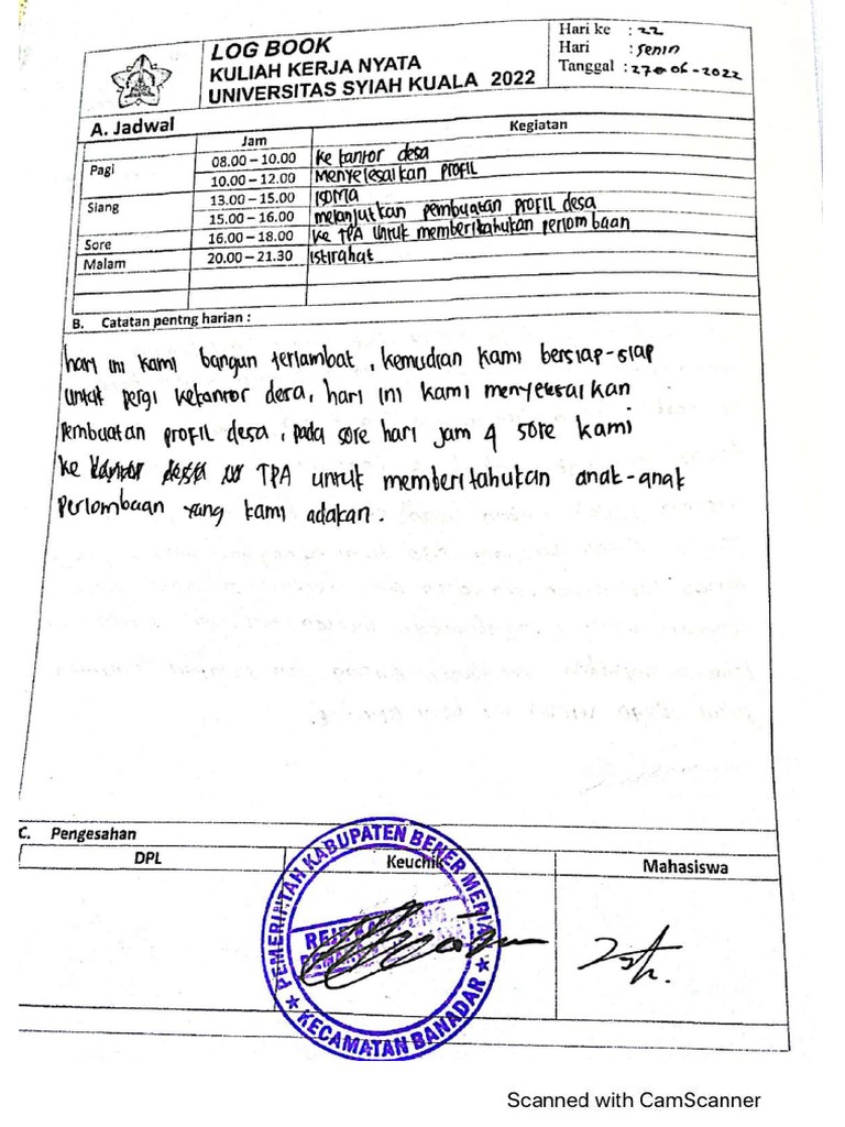 Logbook KKN | PDF
