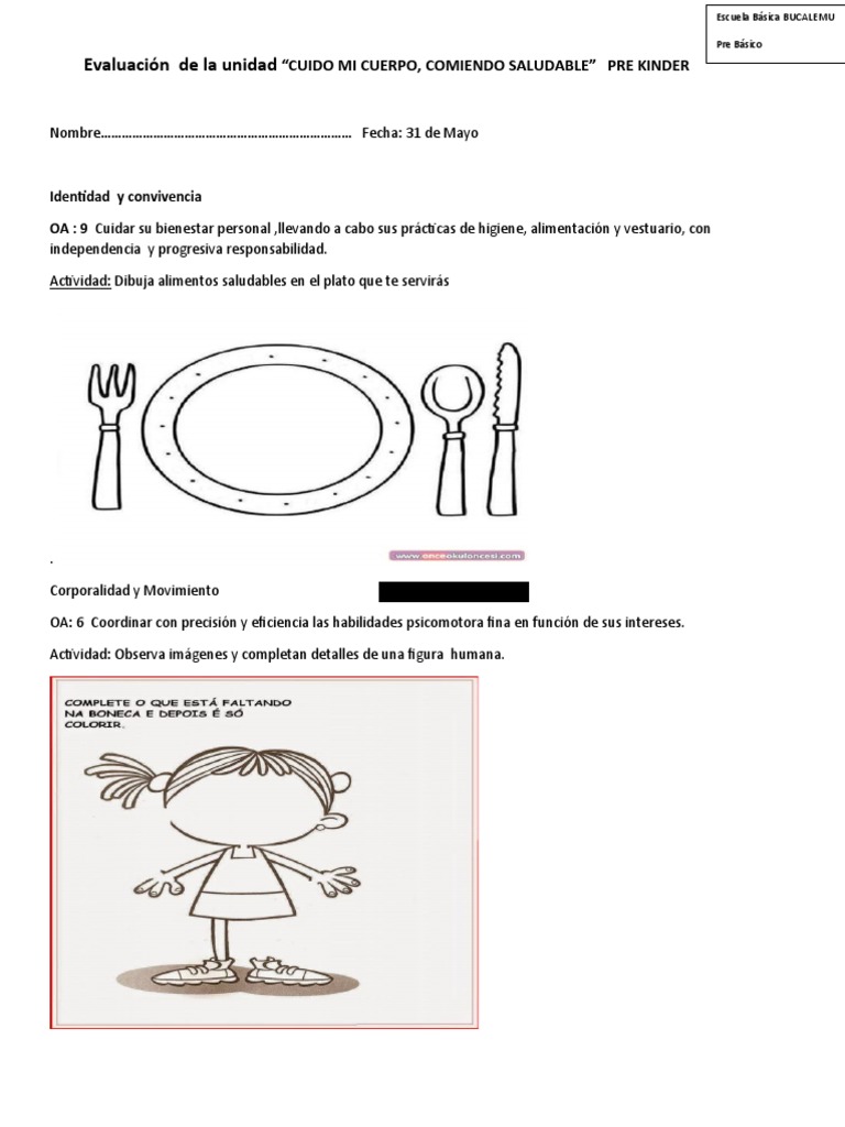 Evaluación de La Unidad - PRE KINDER | PDF | Lingüística | Ciencia ...