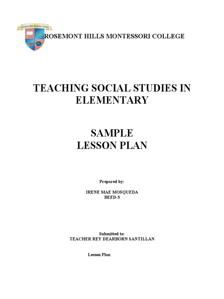 lesson-PLAN of SOCIAL STUDIES | PDF